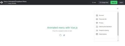 Vuejs Animated Dropdown Menu Svg Icons Https T Tumbex