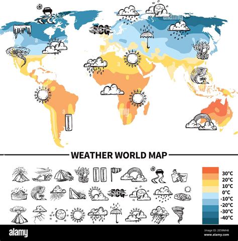 Weather Map Symbols Craftwaft Rollup Chart Weather Map Symbols Wall