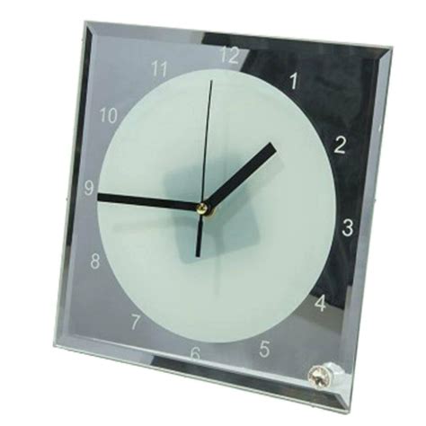 Full Carton 20 X Glass Clocks Square With Numbers 20cm