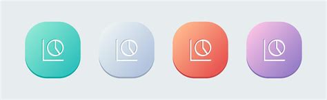 Chart Line Icon In Flat Design Style Statistic Signs Illustration