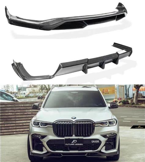 Fd 스타일 Bmw G07 X7 2020 2021 2022 2023 Abs 블랙 나이트 범퍼 스플리터 프론트 립 리어 트렁크 디퓨저 스포일러 바디 키트