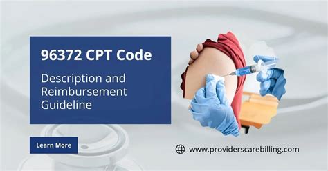 96372 Cpt Code Description And Reimbursement Guideline Providers Care Billing Llc