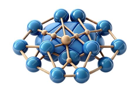abstract 3d ai driven neural network elements concept illustration on