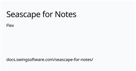 flex swing software docs