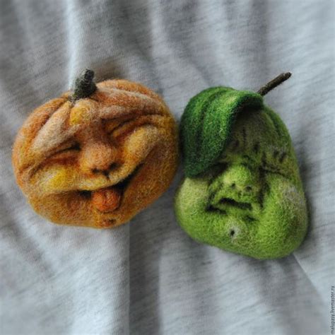 Броши ручной работы Ярмарка Мастеров ручная работа Купить Валяные броши для примера