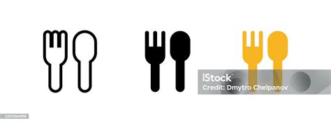 레스토랑 심볼 아이콘입니다 포크와 숟가락 식사 간판 음식 서비스 벡터 그림입니다 식사 카페 및 주방 필수품을 나타내는 수저
