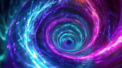 Abstract Vortex Tunnel With Vibrant Colors Stock Image Image Of Swirl Science 312555219