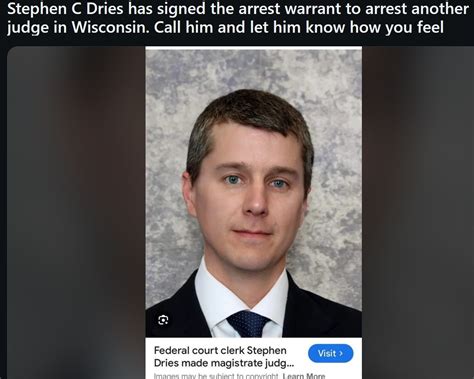 New Judge Wi Arrest Warrant Signed Let Him Know How That Makes You