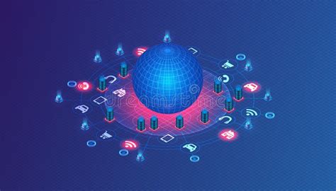 Edge Computing In Iot Devices Concept D Illustration Stock Illustration Illustration Of