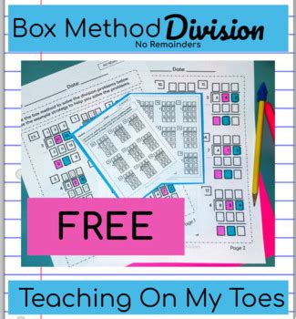 BOX METHOD DIVISION FREEBIE By Teaching On My Toes TPT