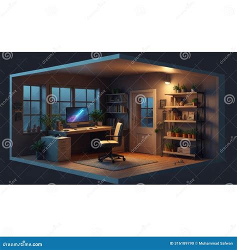 The Productivity Oasis Transforming Your Office Into A Hub Of Success Stock Illustration