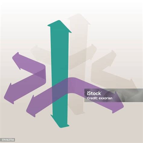 Arrows Going Different Ways Stok Vektör Sanatı And Değişme‘nin Daha Fazla Görseli Değişme Tek