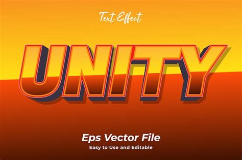 Premium Vector Text Effect Unity Editable