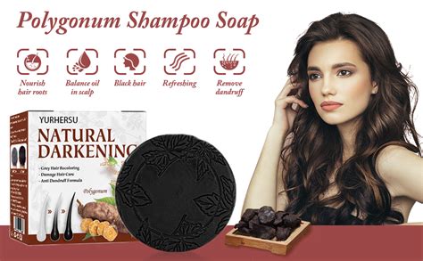 Barre de Shampooing Inversée Grise Biologique Polygonum Shampoo Soap Barre De Shampoing Solide