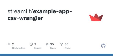 Github Streamlitexample App Csv Wrangler