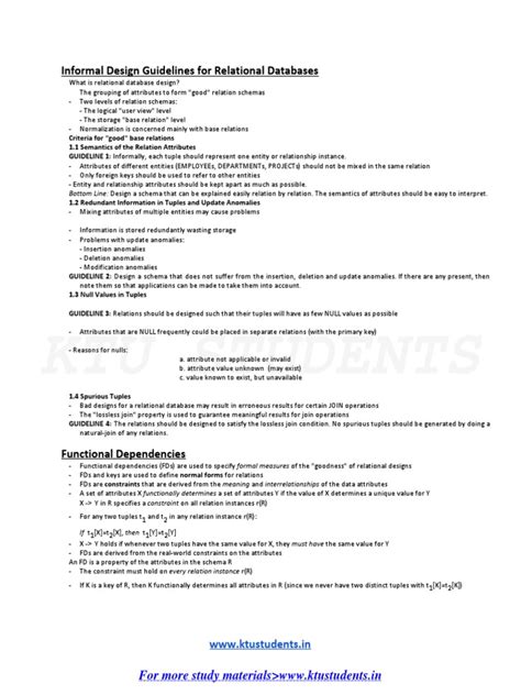 module 3 dbms cs208 notes pdf relational model relational database