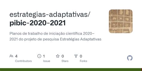 GitHub estrategias adaptativas pibic Planos de trabalho de iniciação científica