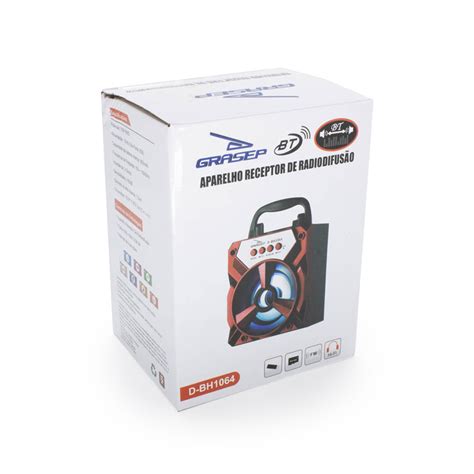 Caixa De Som Bluetooth 10w Grasep D Bh1064