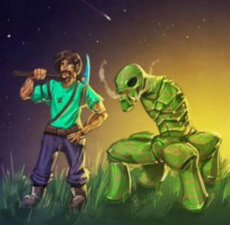 Steve And Creeper Minecraft