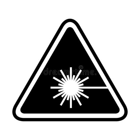 Laser Radiation Danger Class 4 Label Icon Safety Information Symbol Vector Illustration Stock