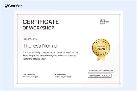 15 Workshop Certificate Templates To Download