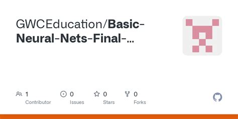 GitHub GWCEducation Basic Neural Nets Final Challenge Starter Code