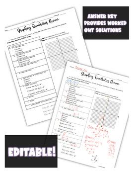 Quadratic Graphing Review Vertex Intercept Standard Form By Math Unbounded