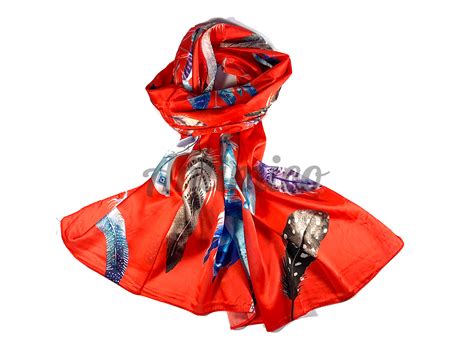 Копринен дамски шал голям полу прозрачен Antimico