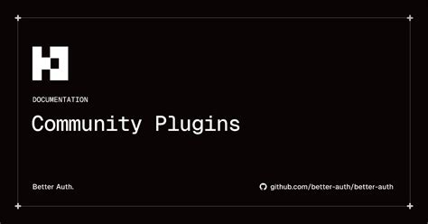 Community Plugins Better Auth