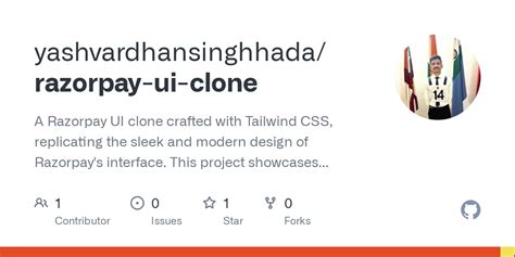 GitHub Yashvardhansinghhada Razorpay Ui Clone A Razorpay UI Clone Crafted With Tailwind CSS