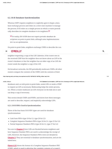 is is database synchronization ospf and is is choosing an igp for large scale networks pdf
