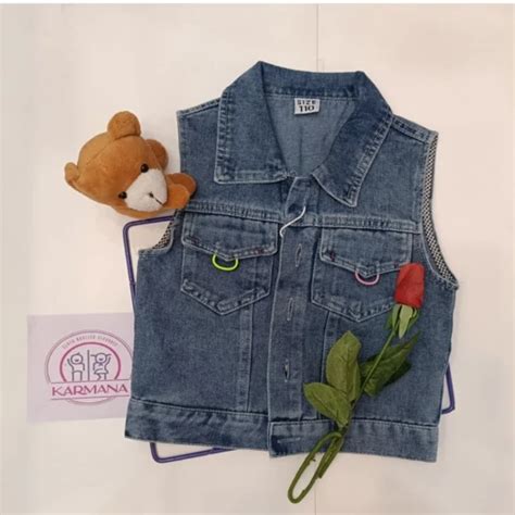 خرید و قیمت جلیقه لی آبی یقه برگردان جیبدار از غرفه پوشاک کودک و نوجوان