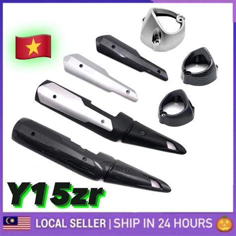 Exhaust Cover Y15 Silver Y15zr V1 V2 Ekzos End Cap Muffler Protector