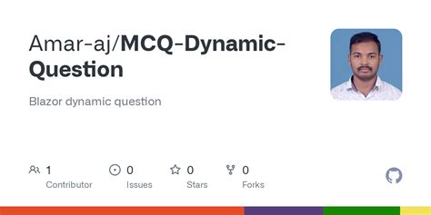 Github Amar Aj Mcq Dynamic Question Blazor Dynamic Question
