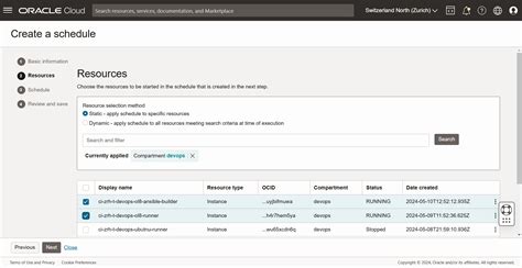 Oracle Cloud Infrastructure Resource Scheduler First Release
