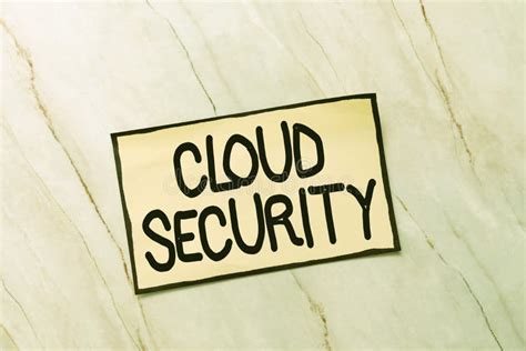 Conceptual Display Cloud Security Business Idea Protect The Stored