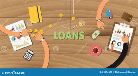 Loan Finance Application Analyze Data Business Stock Vector