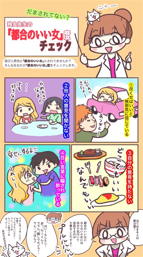 人気記事4コマ漫画～ねぇ、騙されてない？あなたの「都合のいい女」度をチェック～ Dokujo どくじょ