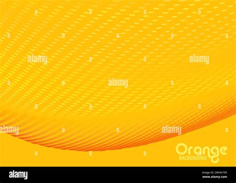 Abstract Halftone Swirl With Orange And Yellow Dots On Amber Background Vector Graphic Pattern