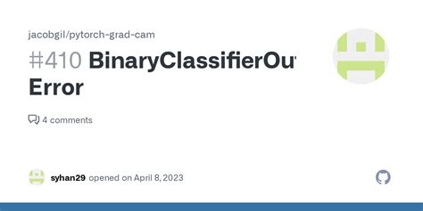 Binaryclassifieroutputtarget Error · Issue 410 · Jacobgilpytorch Grad