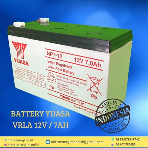 Jual Baterai YUASA NP Series 1 2Ah 100AH Semarang Mitra Energi Mandiri