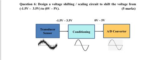 solved question 6 design a voltage shifting ﻿scaling