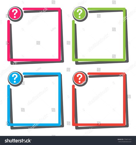 Set Text Box Question Mark Button Stock Vector Royalty Free 779471413 Shutterstock