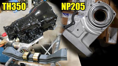 70 Chevy Truck Bandm Th350 And Np205 Transfer Case Adaptor Assembly Youtube