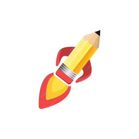 Premium Vector Pencil Rocket Illustrator Design