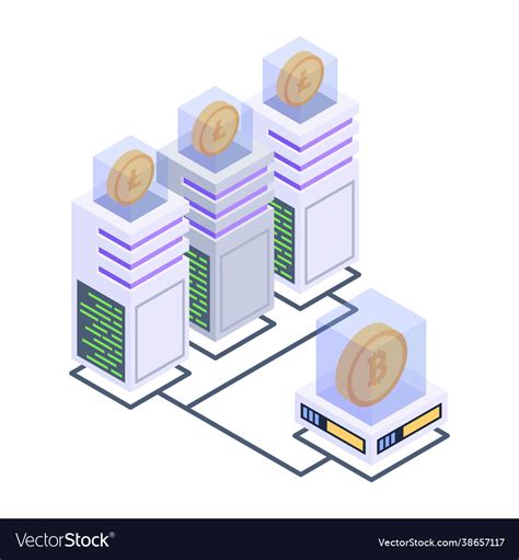 Bitcoin Network Royalty Free Vector Image VectorStock