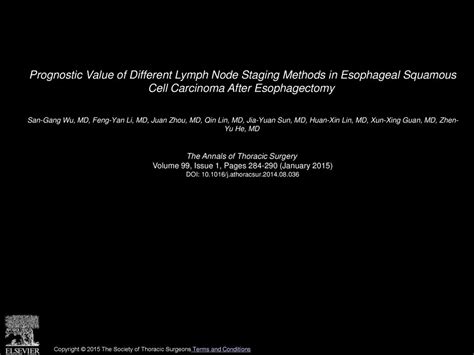 Prognostic Value Of Different Lymph Node Staging Methods In Esophageal Squamous Cell Carcinoma
