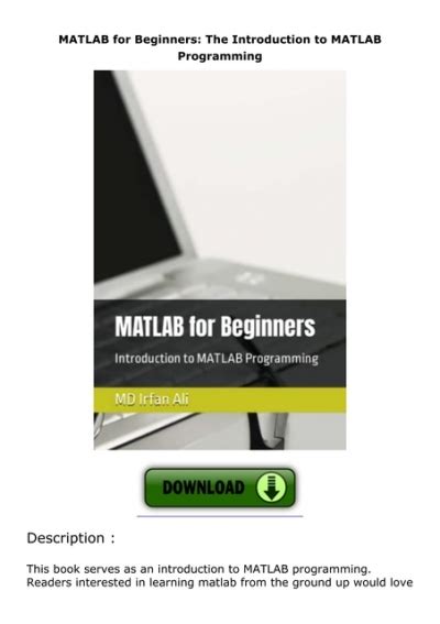 [pdf]download matlab for beginners the introduction to matlab programming