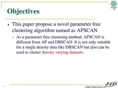 Ppt Apscan A Parameter Free Algorithm For Clustering Powerpoint