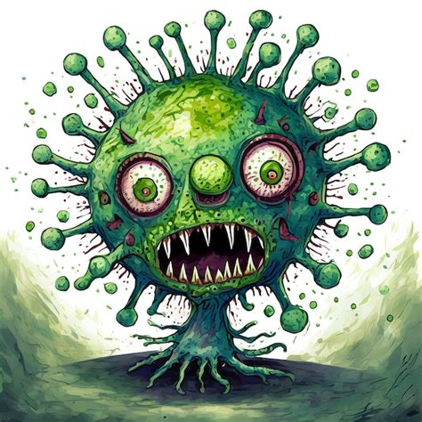 Premium Ai Image Zombie Virus Illustration